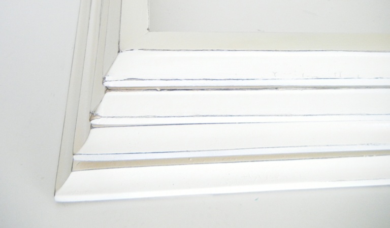 Set Of 4 ~11x14 Inch Distressed Photo Frames In Ivory, Creamy White on ...